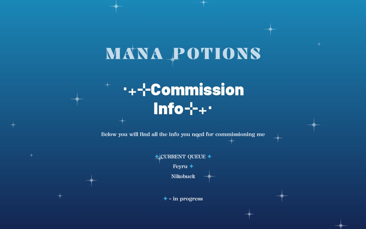 Mana Potions TOS and Commission Breakdown